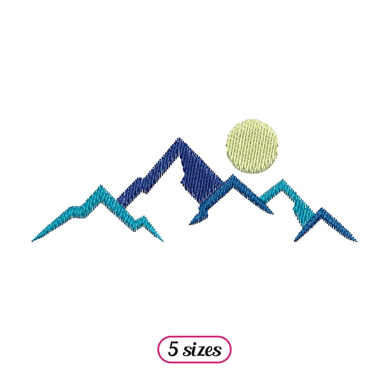 Mountain Embroidery File - Etsy