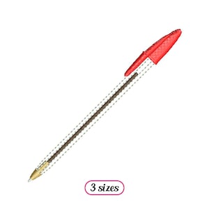 Ball Pen Machine Embroidery Design – Realistic Pen – Detailed Ball Pen ...