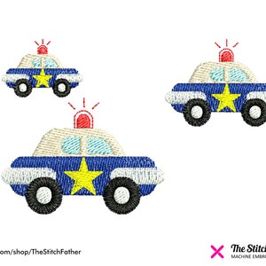 Mini Police Car Machine Embroidery Design Police Officer - Etsy