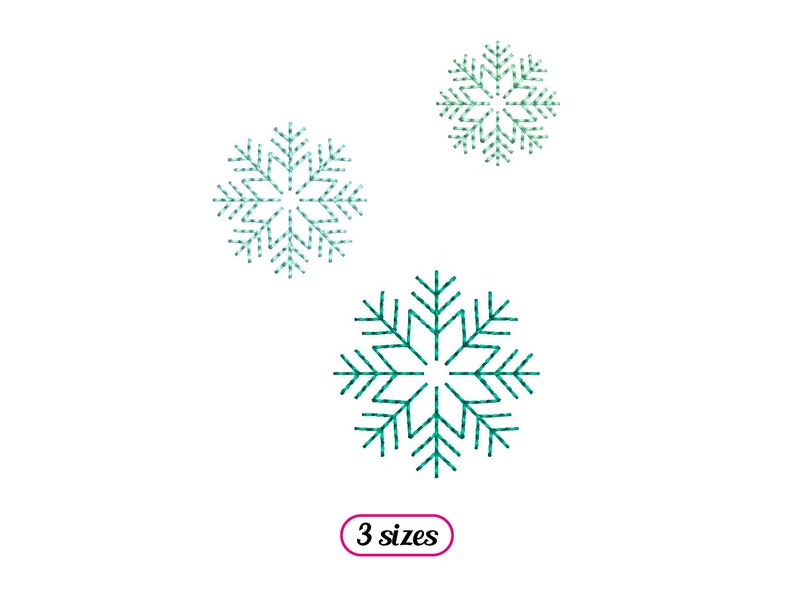 Mini Snowflakes Machine Embroidery Design – Small Snow Flakes Quick ...