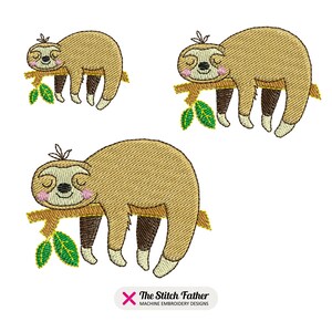 Mini Sloth Set Machine Embroidery Designs – Cute Sloths – Sloth Baby ...