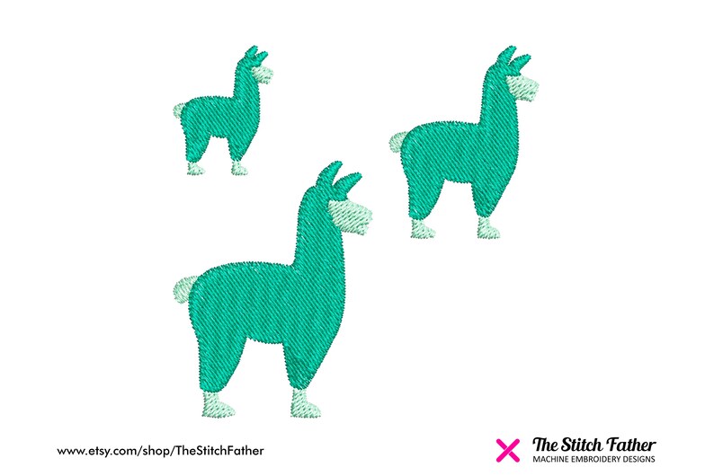 Mini Llama Silhouette Machine Embroidery Design Small Lama - Etsy