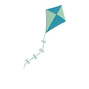 Mini Kite Machine Embroidery – Cute Kite Fill Stitch – Kite With Long ...