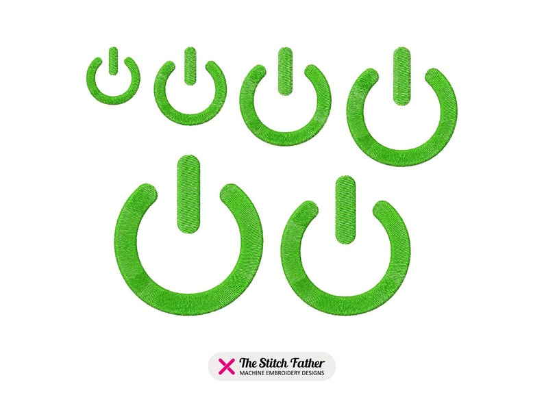 Power Symbol Machine Embroidery Design - 6 Sizes - INSTANT DOWNLOAD - Etsy