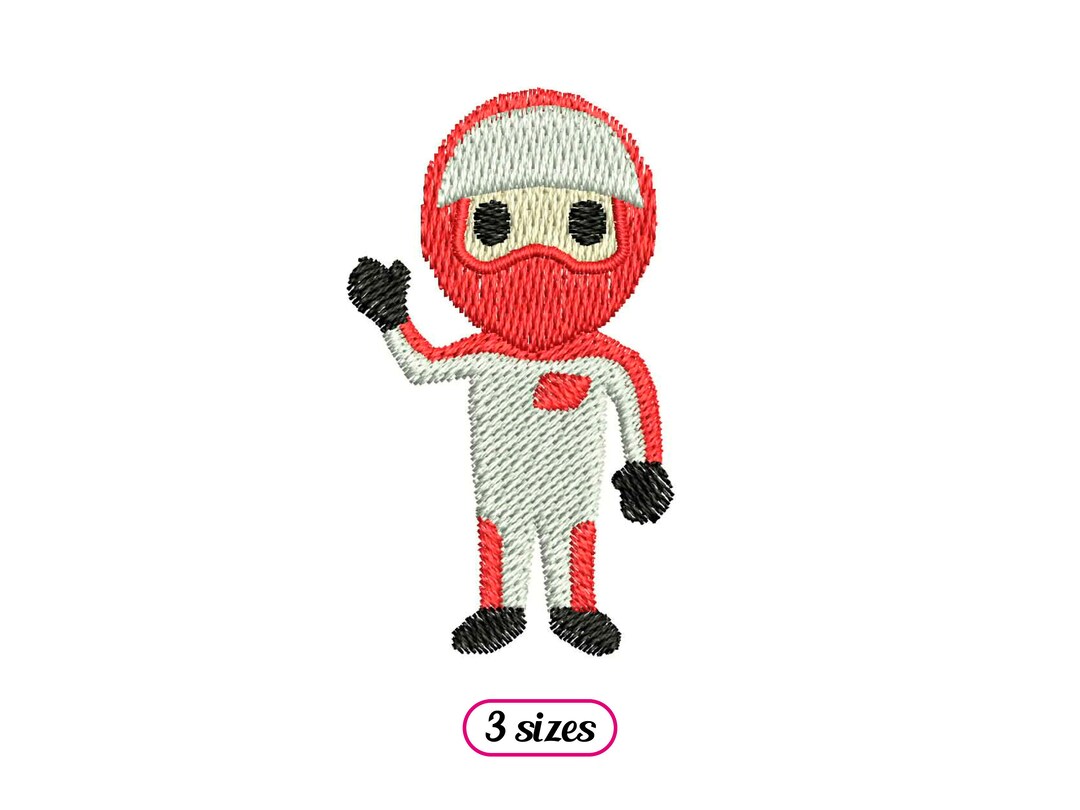 Mini Racing Driver Machine Embroidery Design - 3 Sizes - INSTANT ...