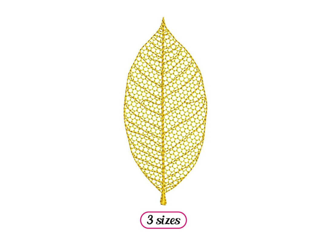 Realistic Leaf Machine Embroidery Design – Detailed Autumn Leaf – Leaf ...