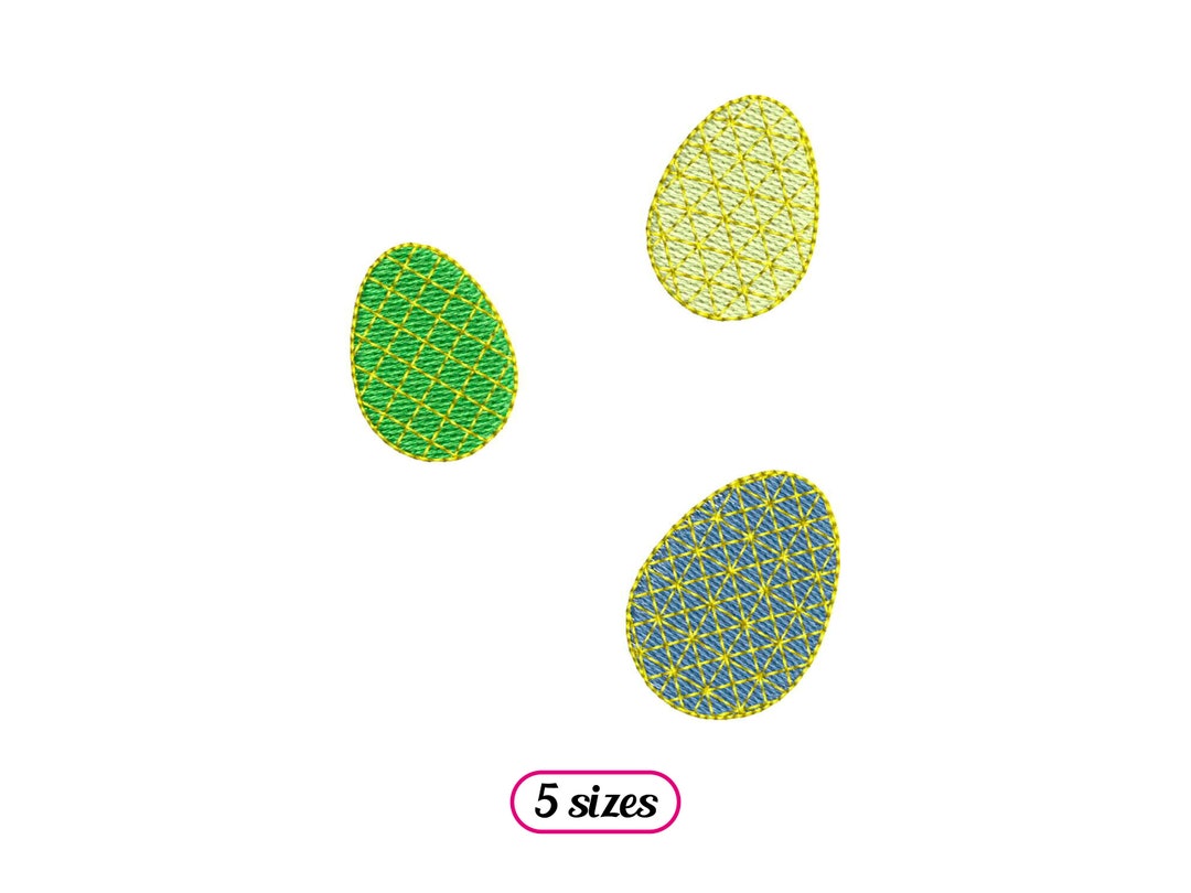 Easter Eggs Machine Embroidery Design - 5 Sizes - INSTANT DOWNLOAD - Etsy