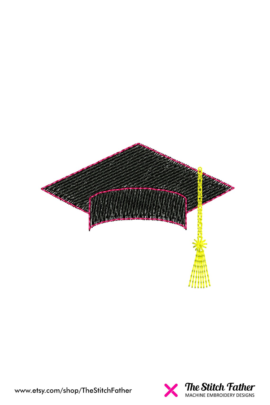 Mini Graduation Cap Machine Embroidery Design Instant | Etsy