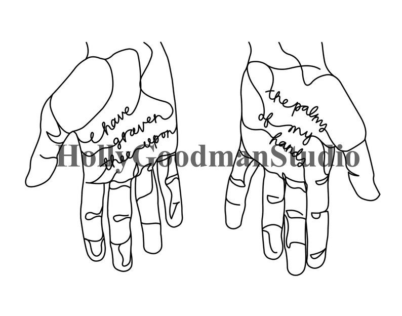 I Have Graven Thee Scripture Printable Wall Art Digital - Etsy