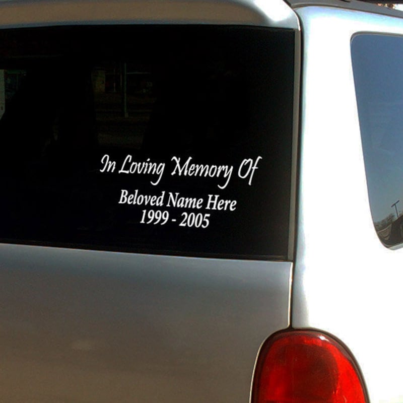 In Loving Memory Car Decal - Etsy