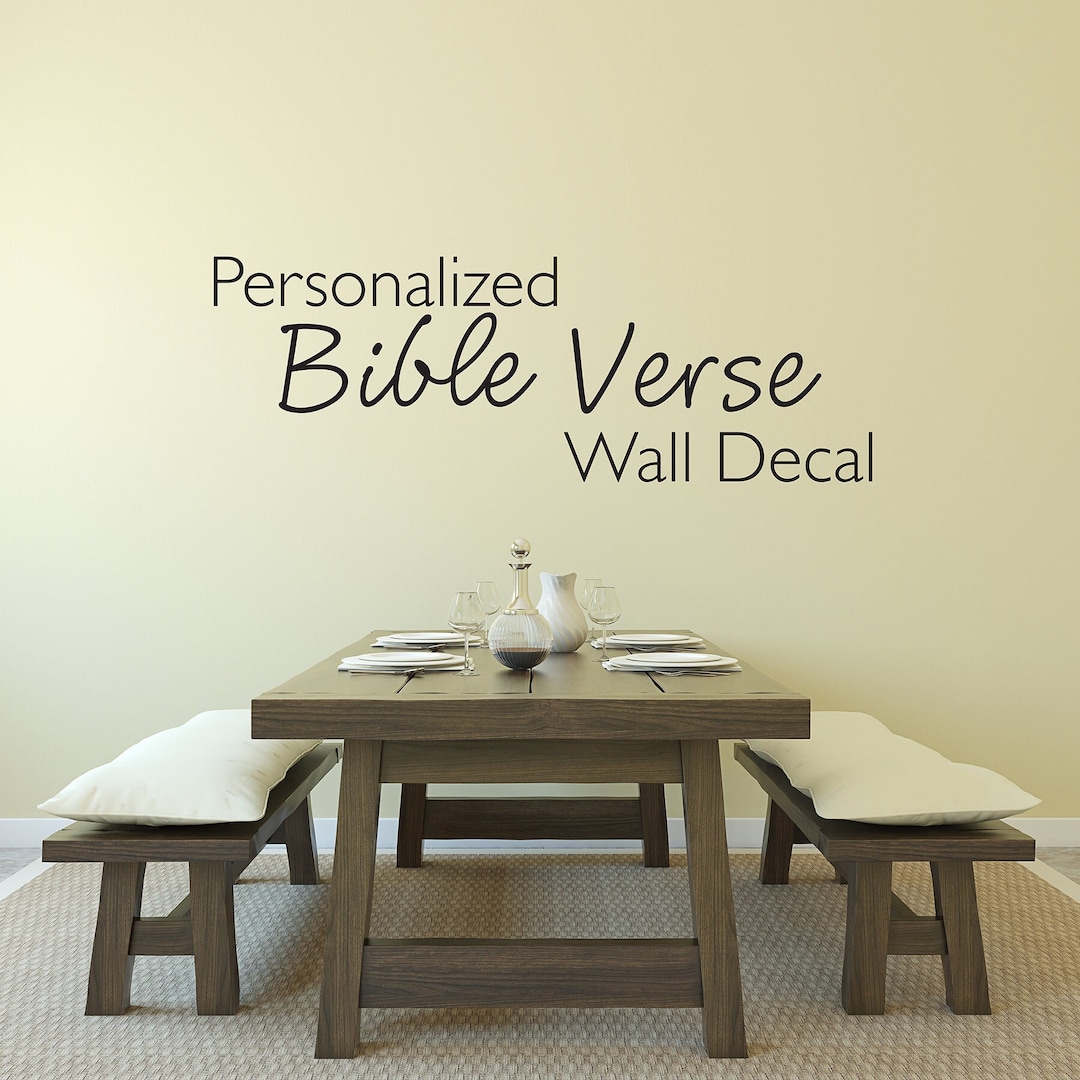 Custom Personalized Bible Verse Wall Decal - Etsy