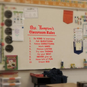 Classroom Rules, Classroom Decor | Wall Decal | Decal for Teachers ...