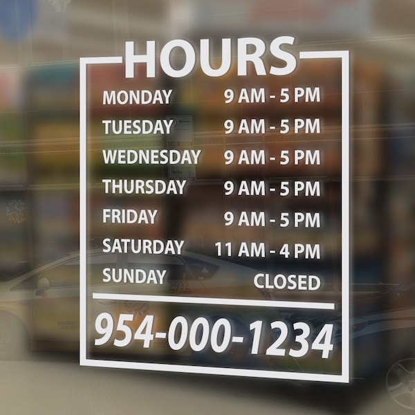 Store Hours Sign - Etsy