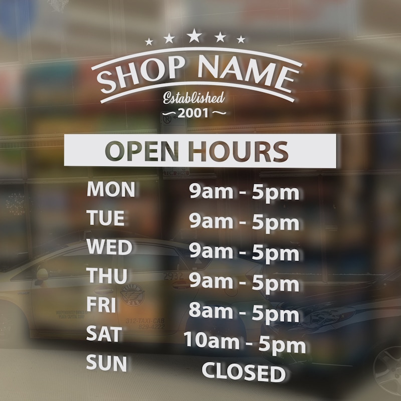 Business Hours Sign - Etsy