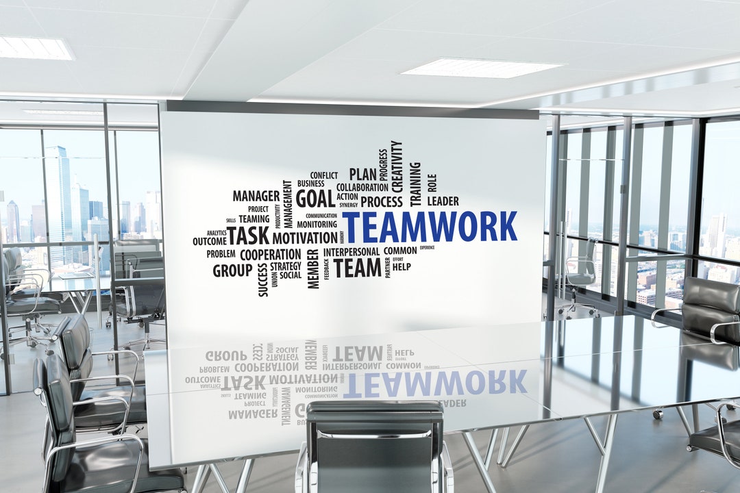 Motivation Word Wall Decal for Business, Custom Wall Mural for Office ...