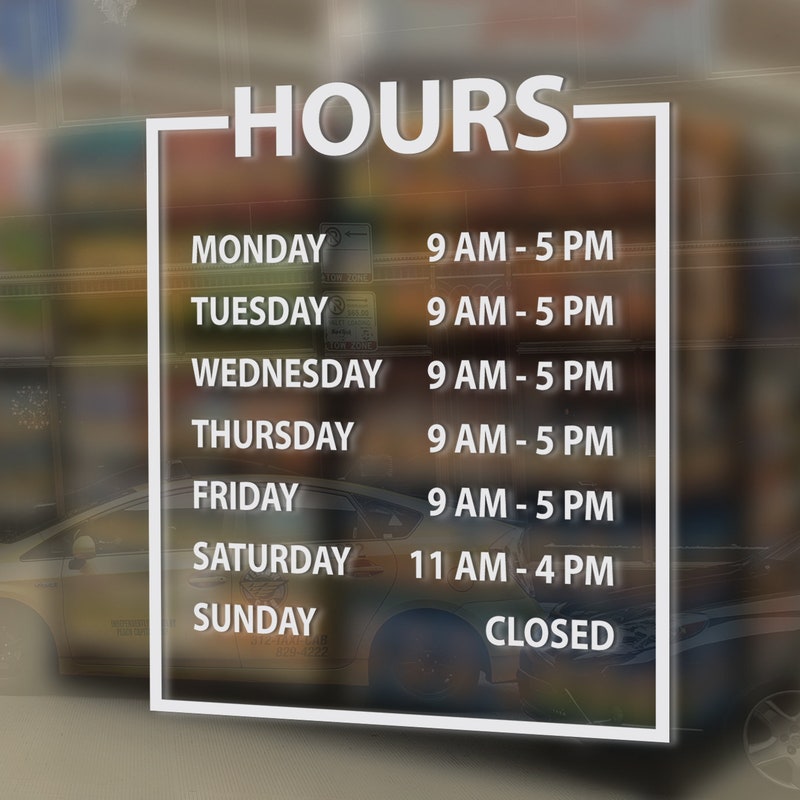 Business Hours Sign - Etsy