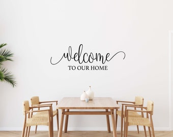 Welcome to Our Home Wall Decal Large Living Room Hallway Bedroom Décor ...