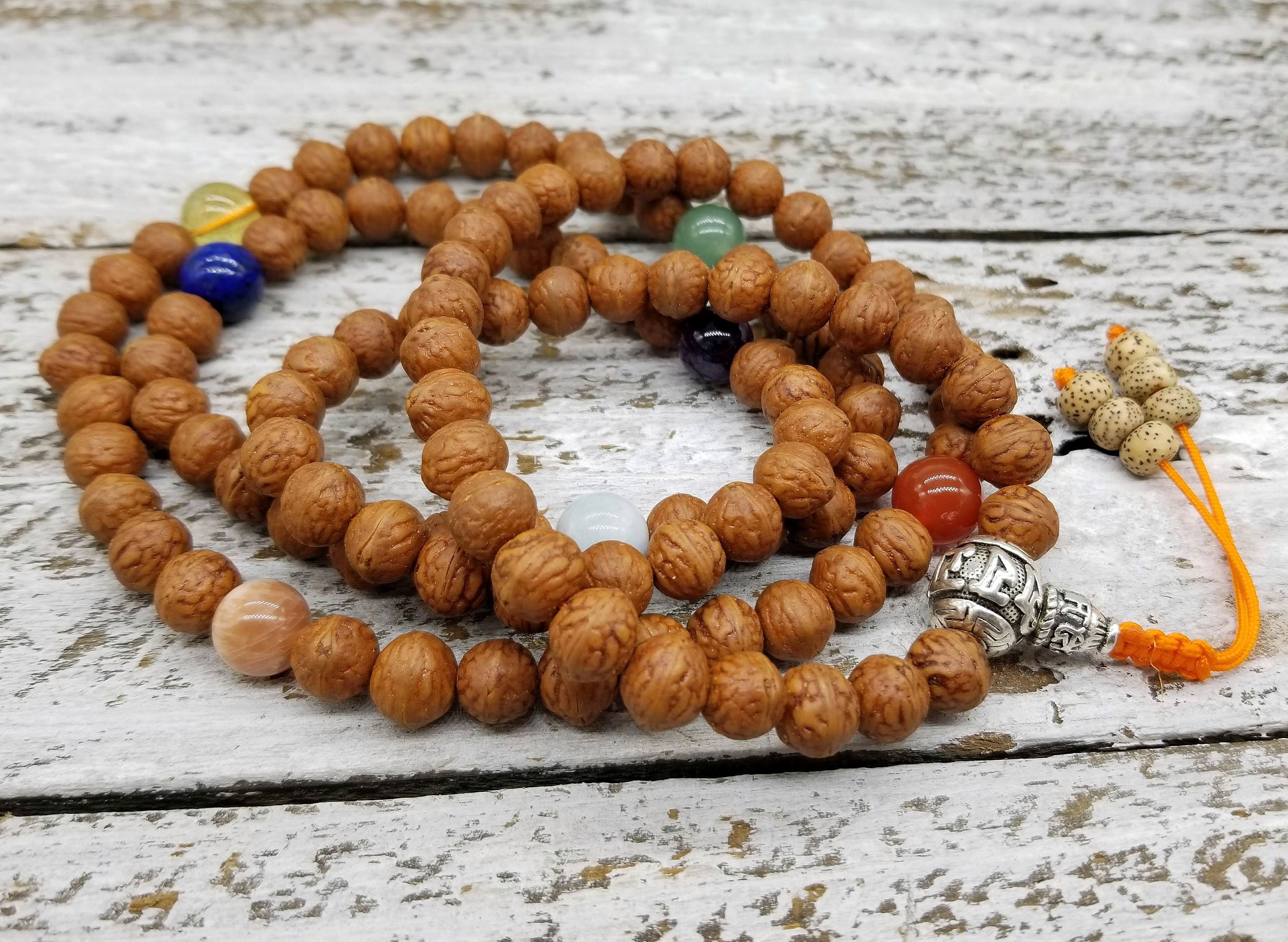 Chakra Mala - Rhaktu Bodhi Seed - Etsy