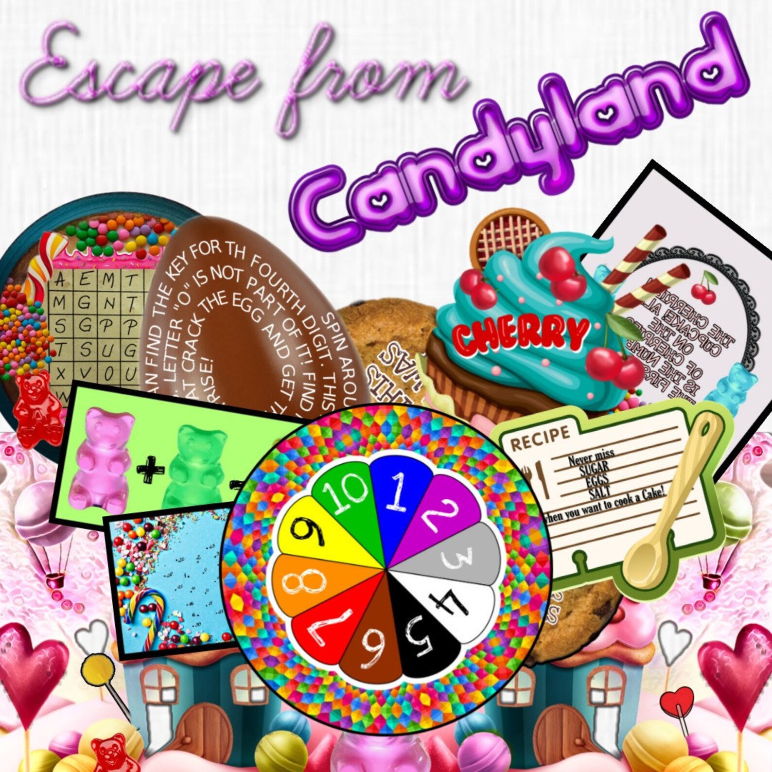 Escape Room Game DIY Printable Game Kit for Kids Candyland | Etsy