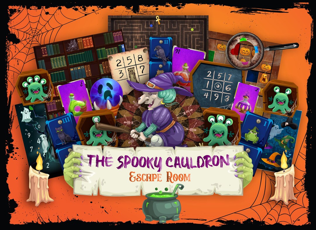 Halloween Escape Room Printable – the Spooky Cauldron: Witch Puzzle ...