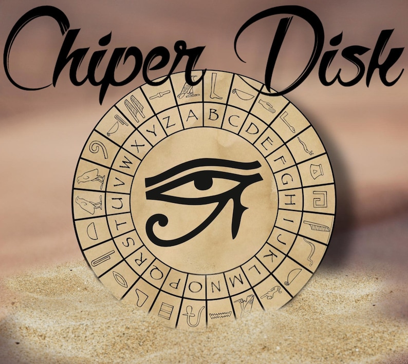 Escape Room Printable – Egyptian Hieroglyphs Cipher Wheel: Secret Code ...