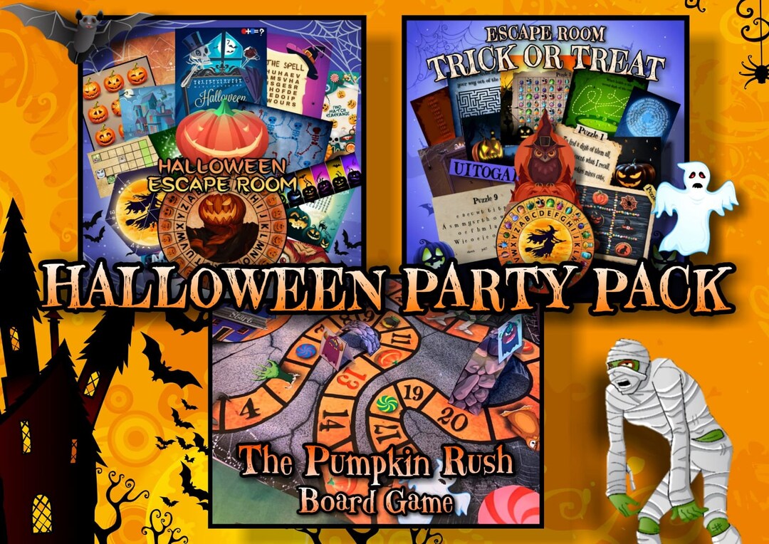 Halloween Games Party Pack, Printable Games Kit for Kids | Halloween ...