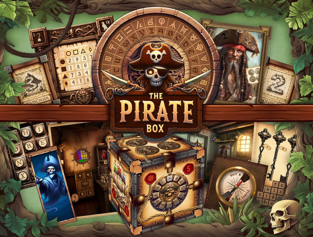 Escape Room Printable – the Pirate Box: Pirate-themed Puzzle Game for ...
