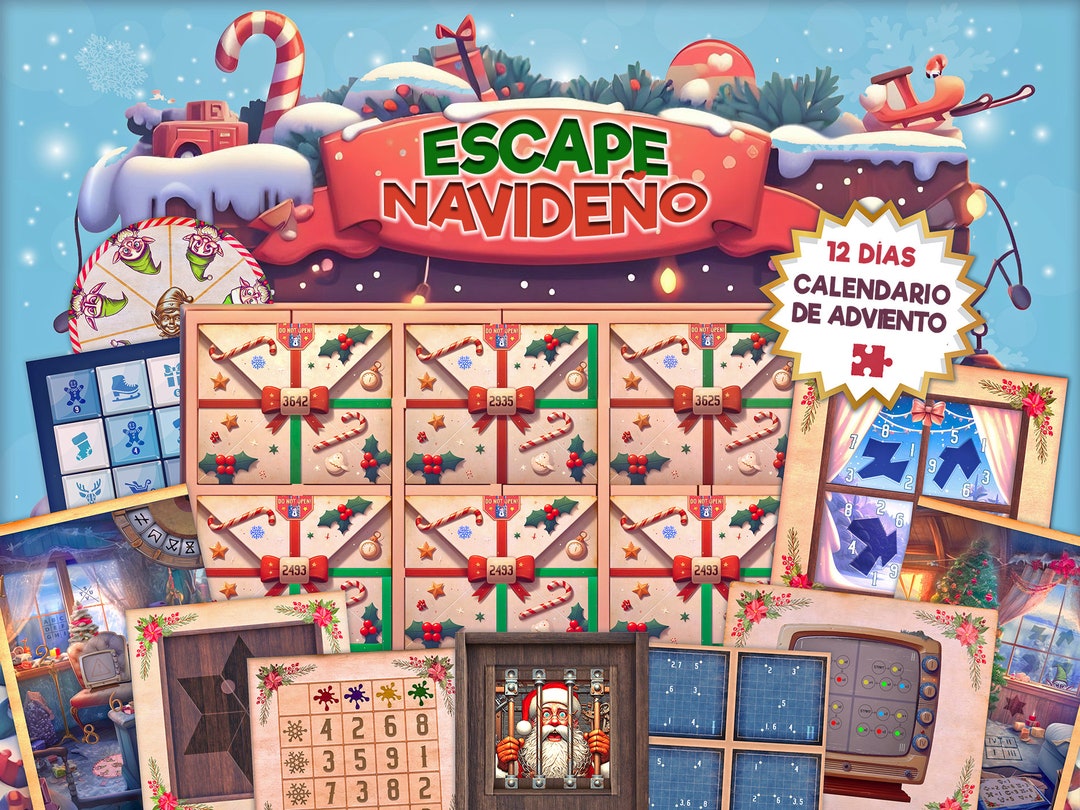 Spanish Escape Room Espanol Calendario De Adviento Escape Room DIY ...