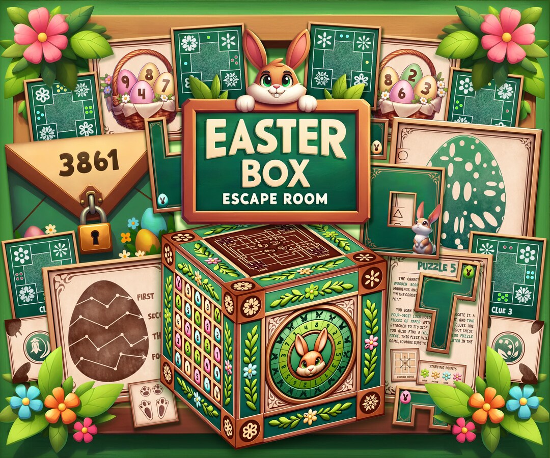 Easter Escape Room Kit - Printable DIY Escape Room for Easter - Easter ...