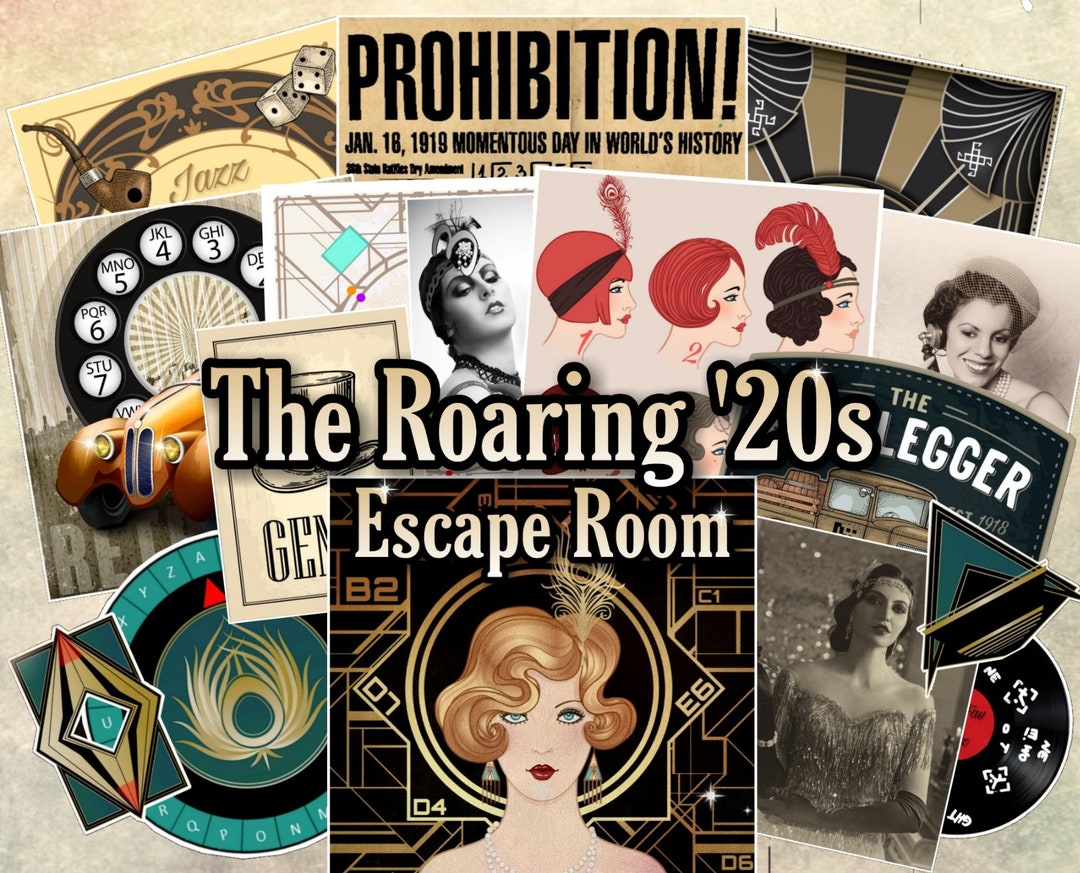 Escape Room Printable – the Roaring 20s: 1920s Speakeasy Puzzle Game ...
