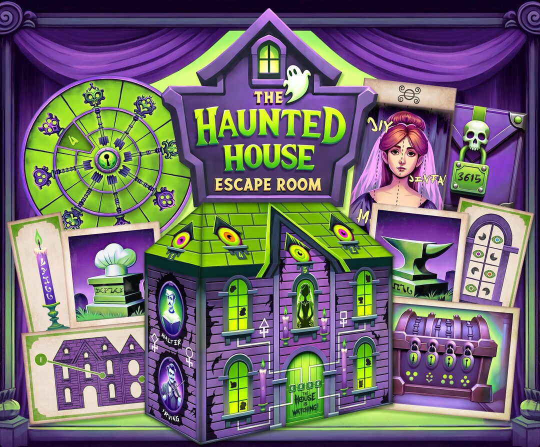Escape Room Printable – Haunted House: Ghost Mystery Puzzle Game for ...