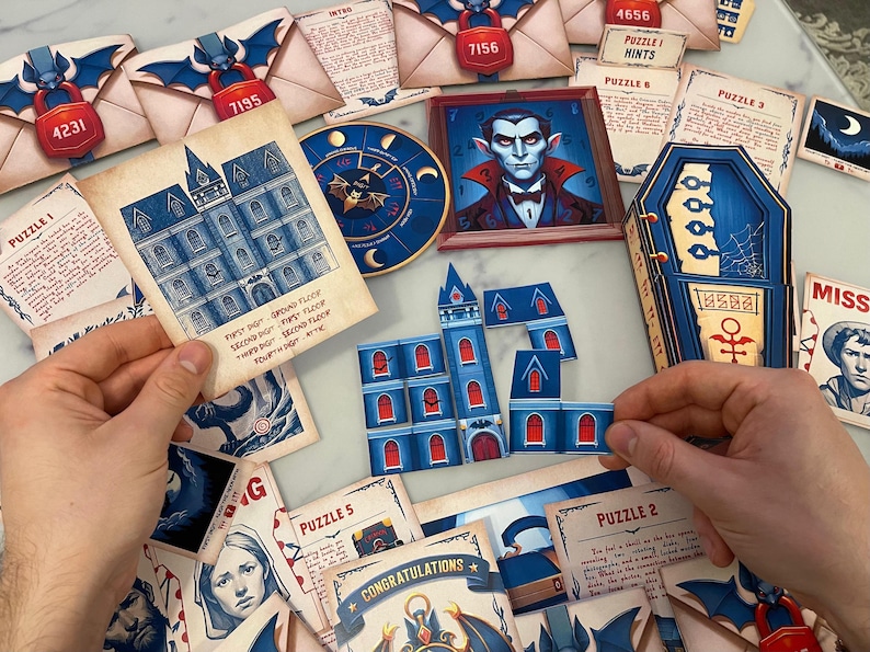 Escape Room Printable – Vampire’s Crypt: Dracula-themed Puzzle Game for ...