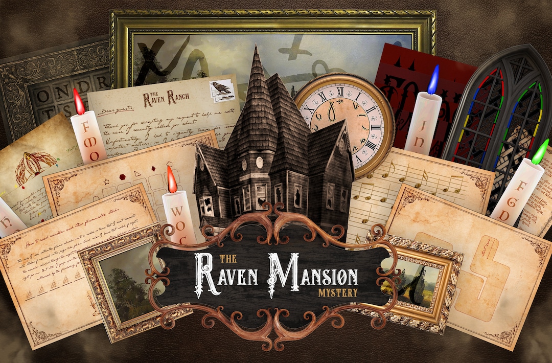 Escape Room Printable – the Raven Mansion Mystery: Haunted Puzzle Game ...
