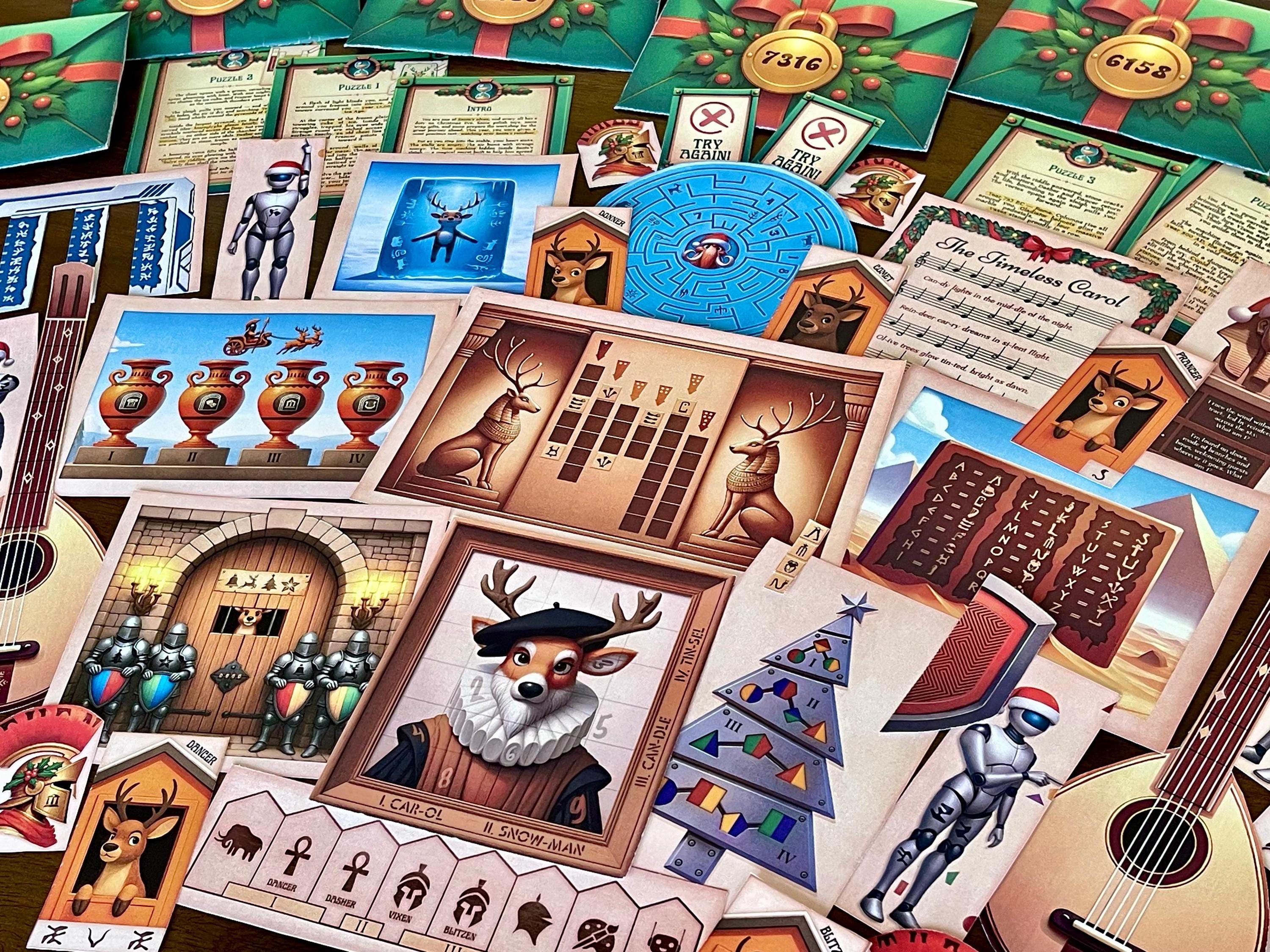 Christmas Escape Room Printable – Christmas Time Travel: Holiday Puzzle ...