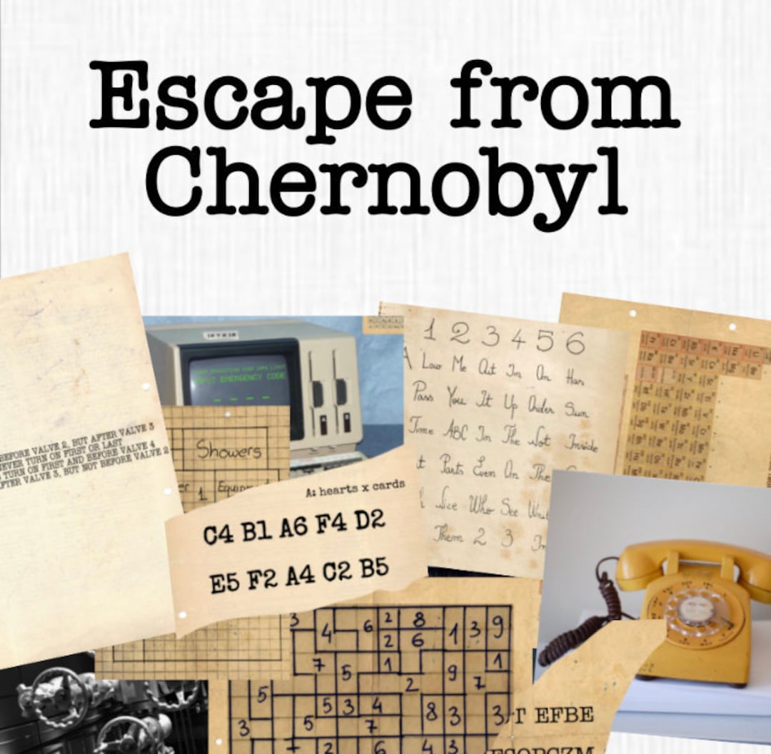 Escape Room Printable – Chernobyl: Nuclear Disaster-themed DIY Game Kit ...