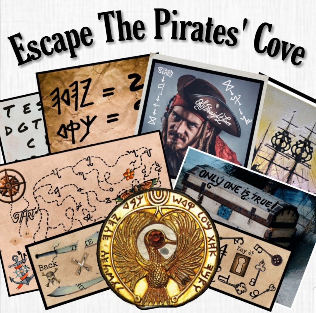 Escape Room Printable – Pirate’s Cove: Pirate-themed DIY Game Kit for ...