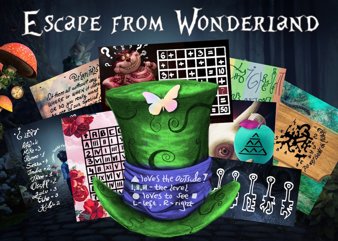 Alice in Wonderland Escape Room Printable Escape Room for Family, Kids ...