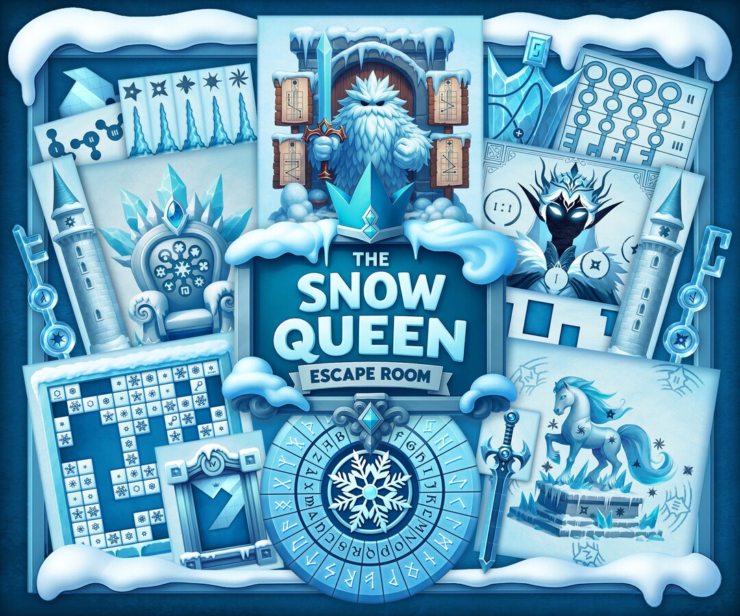 Winter Escape Room Printable – the Snow Queen: Winter Puzzle Game for ...