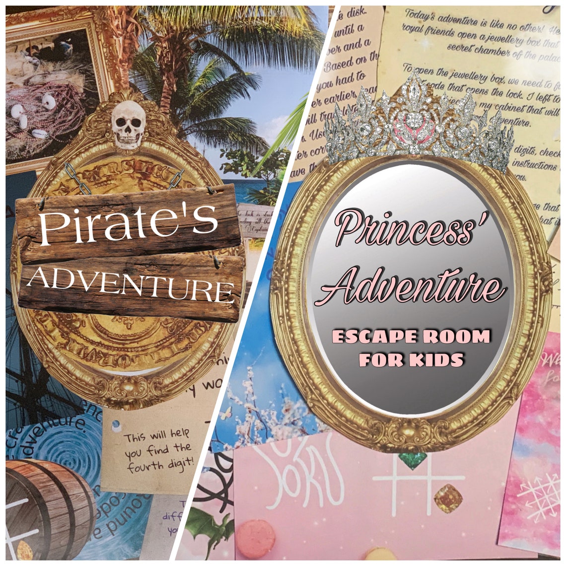 Escape Room Printable Kit Pirate Printable Game Kit for Kids | Etsy