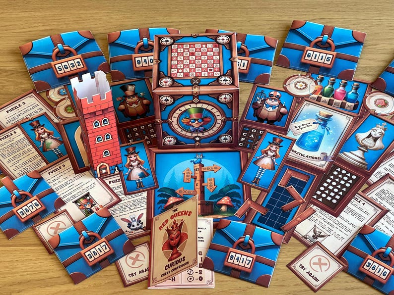 Alice in Wonderland Escape Room Game: Printable DIY Puzzle Kit - Etsy