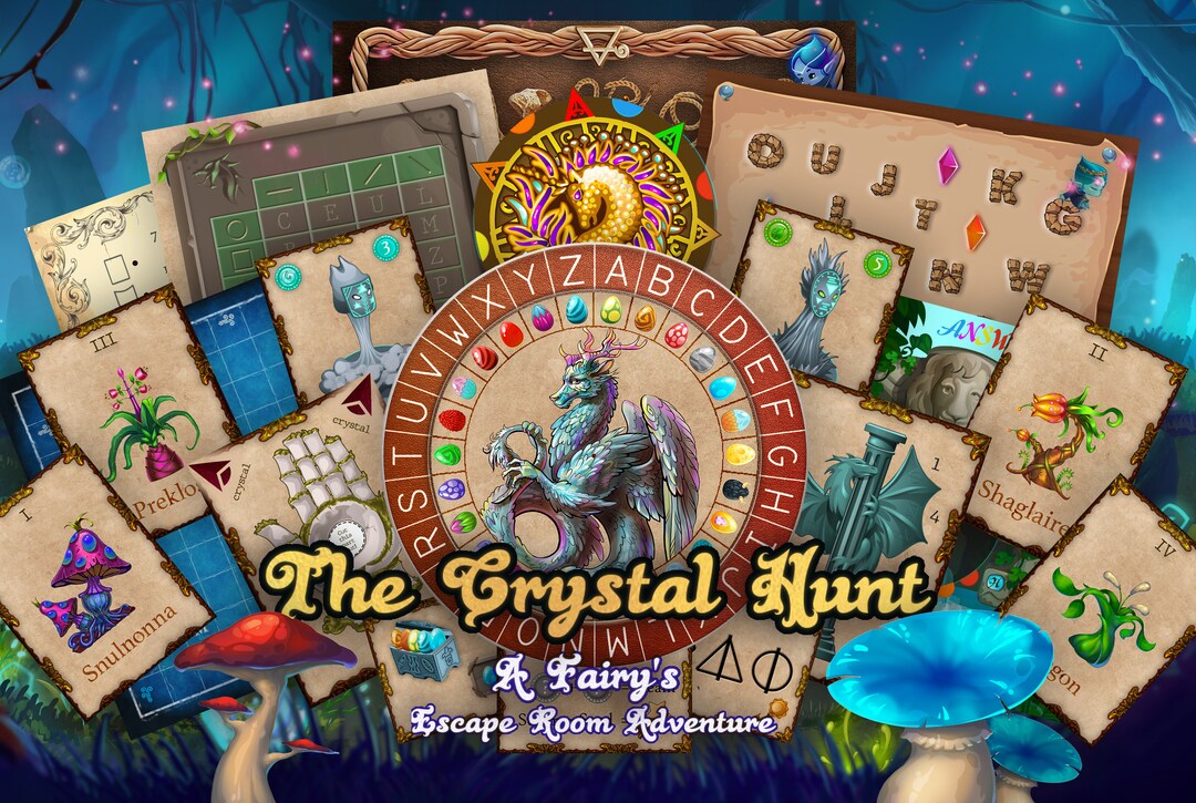 Escape Room Printable – the Crystal Hunt: Treasure Puzzle Game for Kids ...