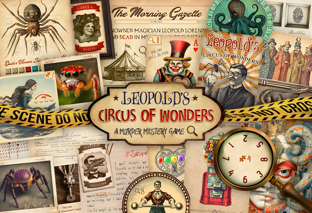 Escape Room Printable – Circus Murder Mystery: Cold Case Puzzle Game ...