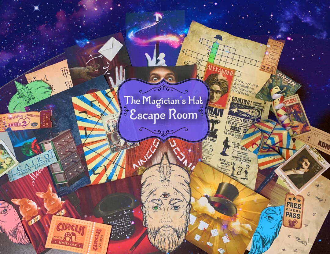 Escape Game Escape Room Game DIY Printable Game Kit Magician's Hat ...