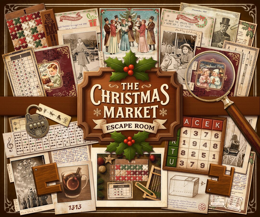 Christmas Escape Room Printable – the Christmas Market: Festive Puzzle ...