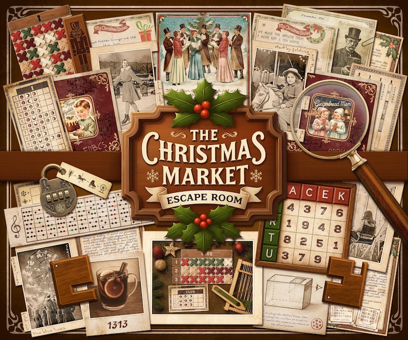 Christmas Escape Room Printable – the Christmas Market: Festive Puzzle ...