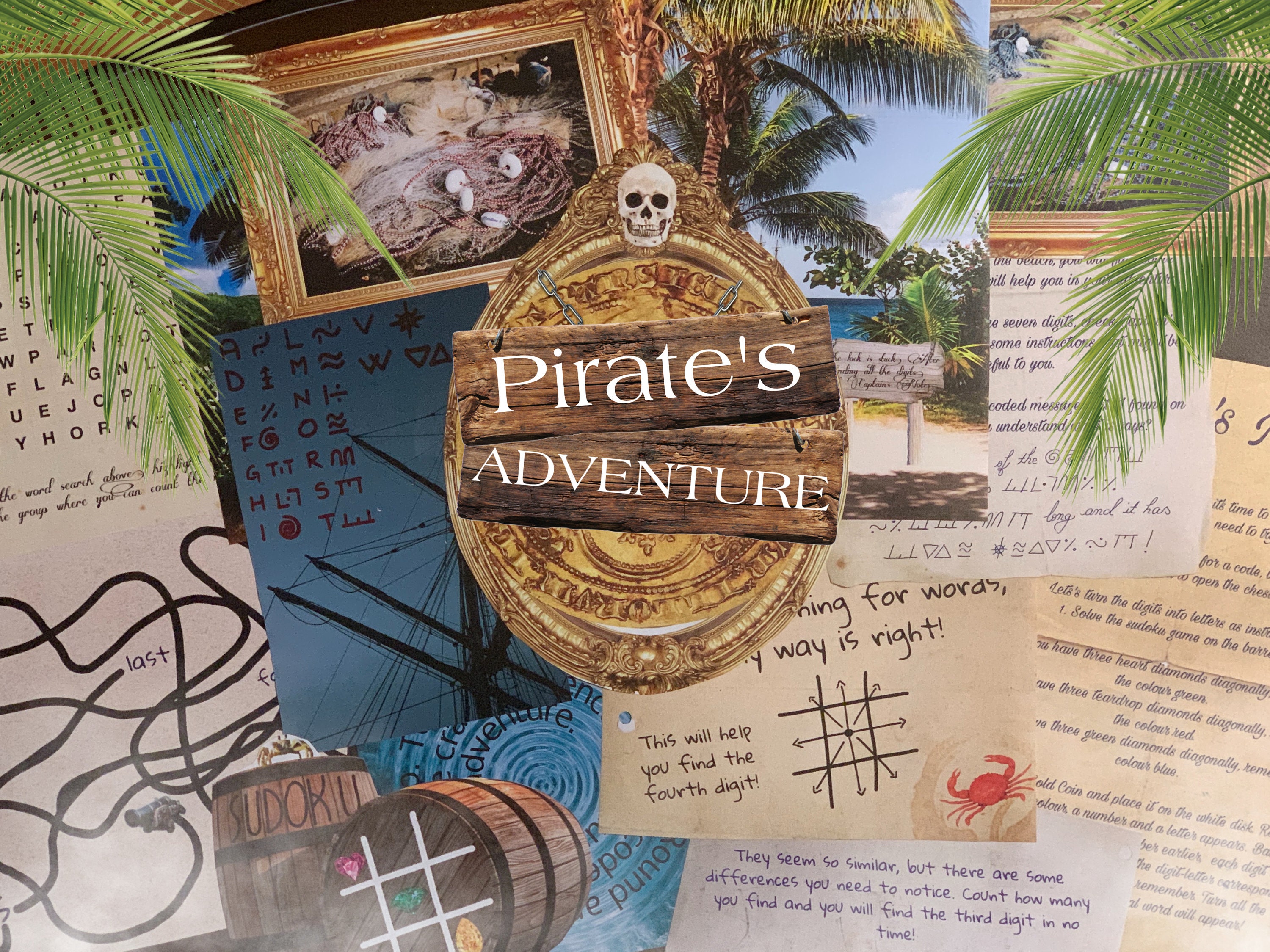 Escape Room Printable Kit Pirate Printable Game Kit for Kids - Etsy