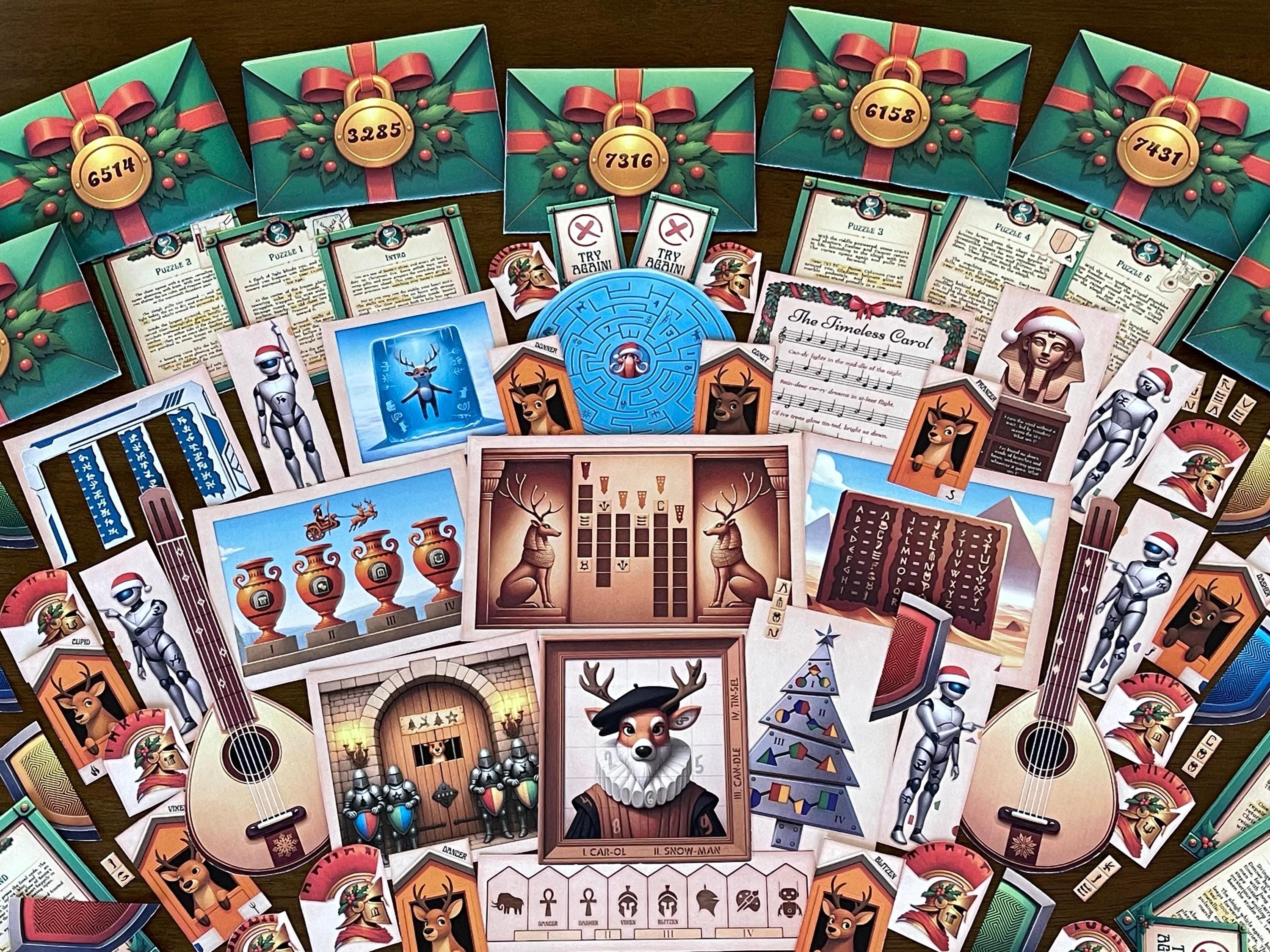 Christmas Escape Room Printable – Christmas Time Travel: Holiday Puzzle ...