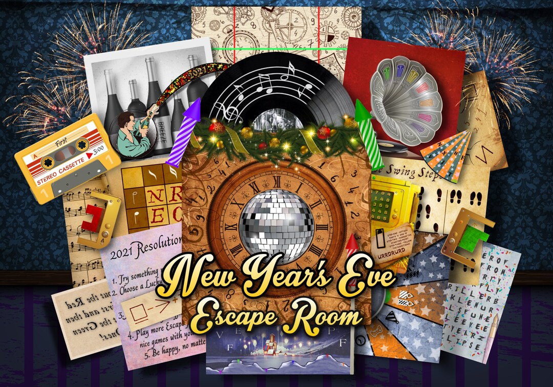 New Year’s Eve Escape Room Printable – Party Puzzle Game Kit for ...