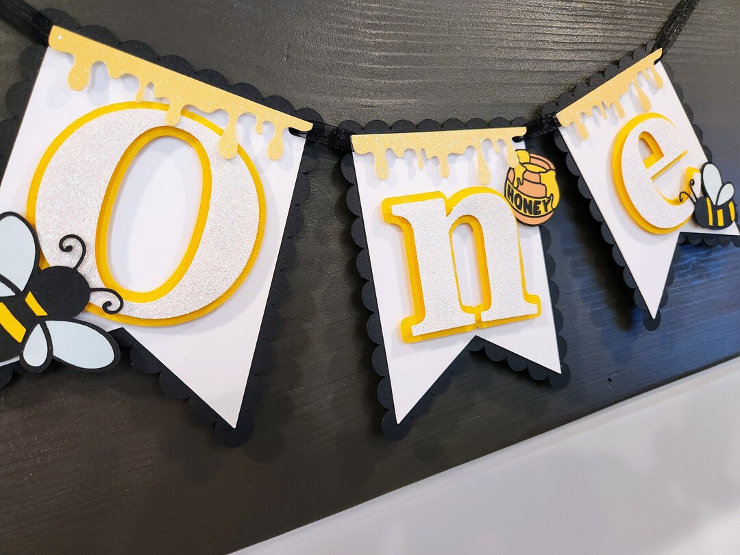 Fun to Bee One Banner Bee Birthday Banner Bee High Chair Banner Bee ...