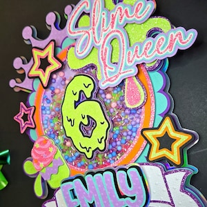 Slime Cake Topper | Slime Party Cake Topper | Slime Party Decor | Slime ...